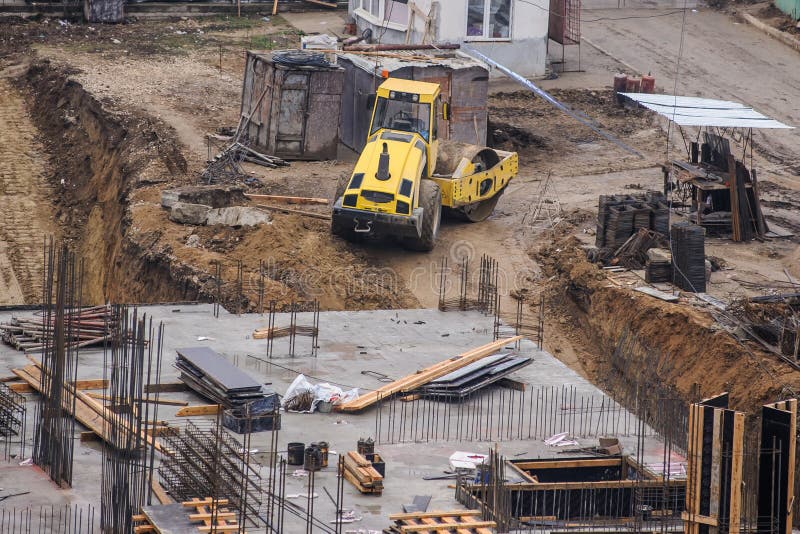 Construction Site from Top View Editorial Photo - Image of construct ...
