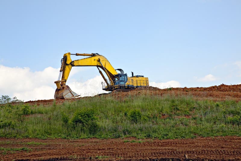 Heavy Duty Construction Equipment by Work Site Stock Photo - Image of ...
