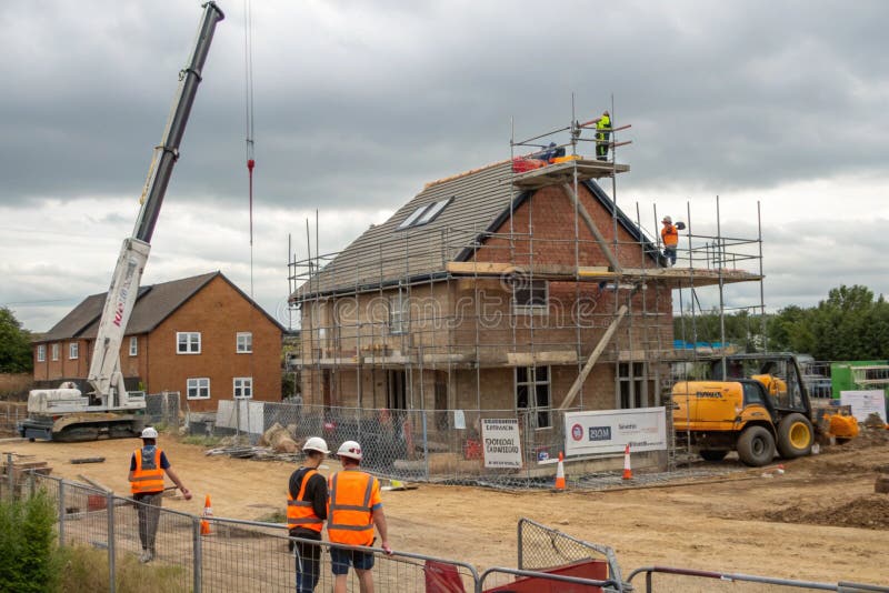 Building Site for New House in UK Stock Illustration - Illustration of ...