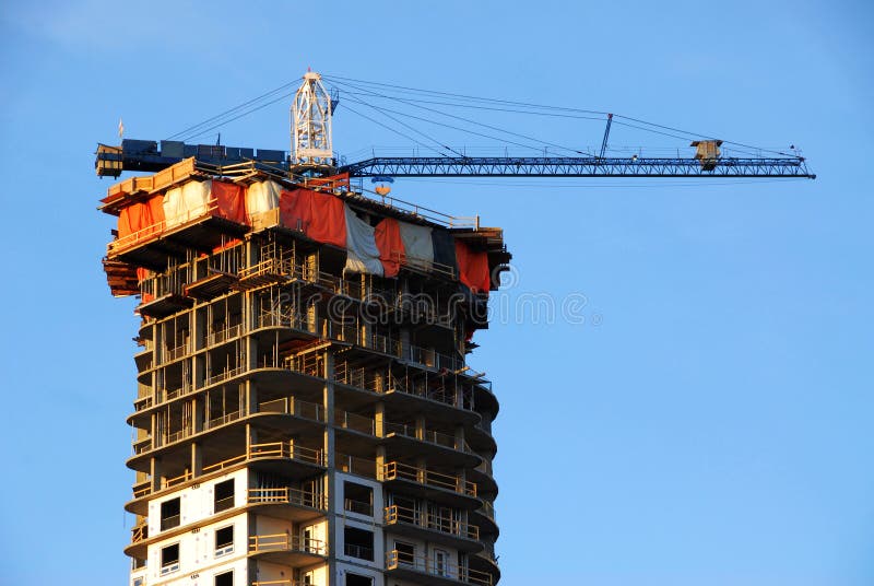 Construction Site Under Blue Sky Stock Photo - Image of construction ...