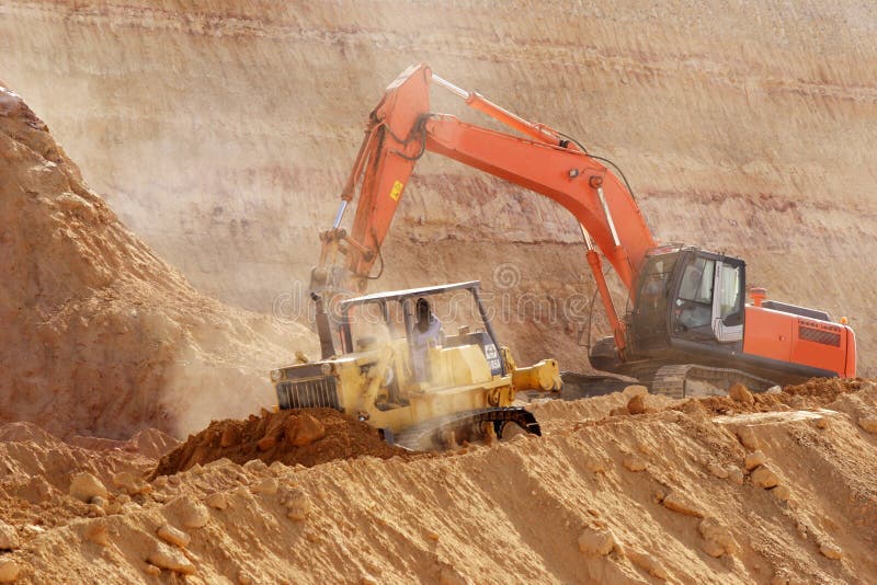 A Construction Site Under Preparation Stock Image - Image of excavate ...