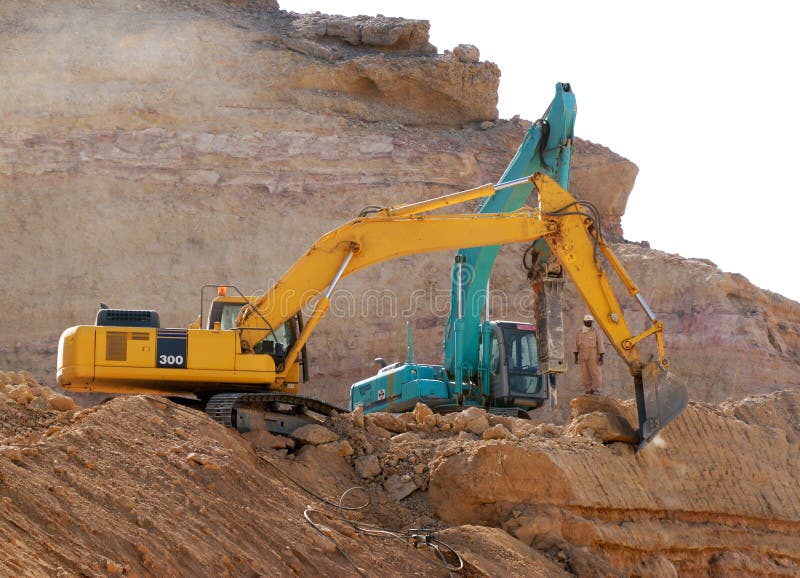 A Construction Site Under Preparation Stock Image - Image of vehicle ...