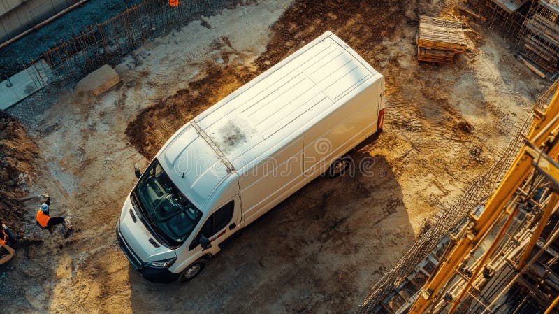 Construction Site Van stock image. Image of dirt, worker - 383125895