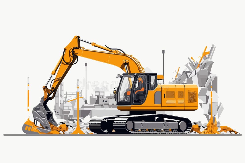Construction Site Vector Flat Minimalistic Isolated Illustration Stock ...