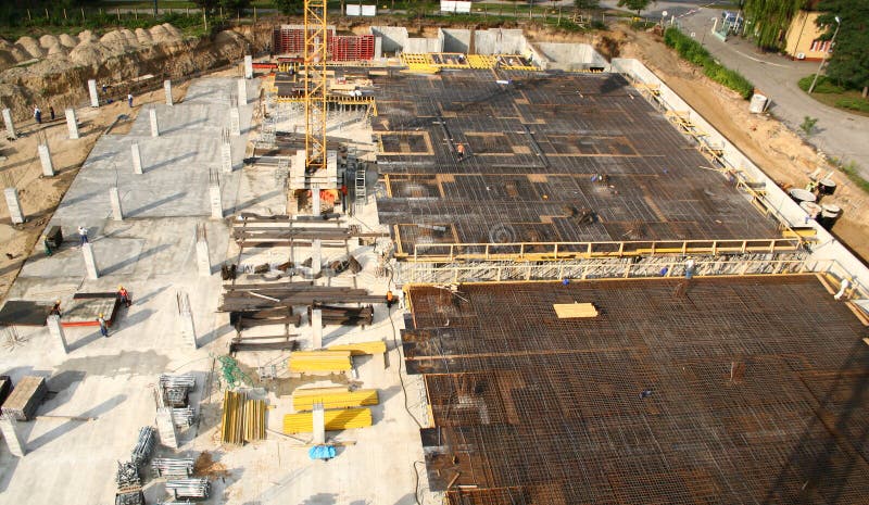 Construction site view stock image. Image of land, crane - 3132201