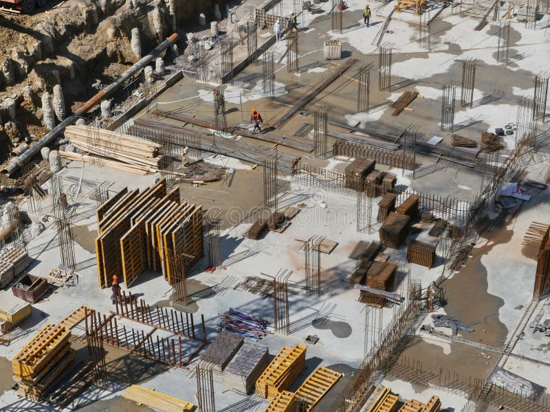 Construction Site View from Above Stock Image - Image of development ...