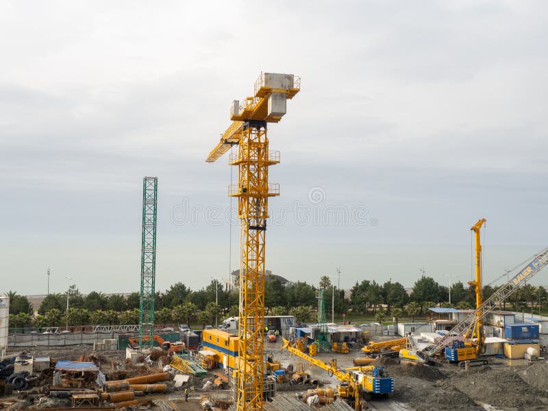 Construction Site. View from Above. Start of Construction. Skyscraper ...