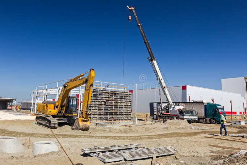 Construction site editorial photography. Image of concrete - 68144077
