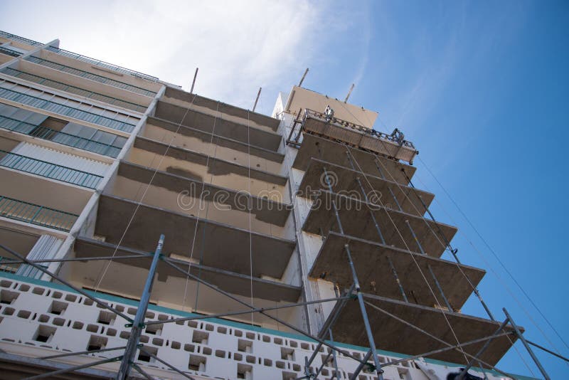 Constriction Site of Large Building Viewed from Below Stock Image ...