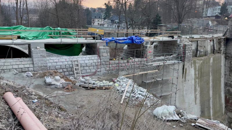 The Ongoing Construction Progress on a Project Site during the ...