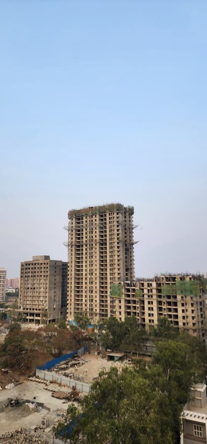 Construction Site at Wakad Pune Stock Image - Image of pune, wakad ...