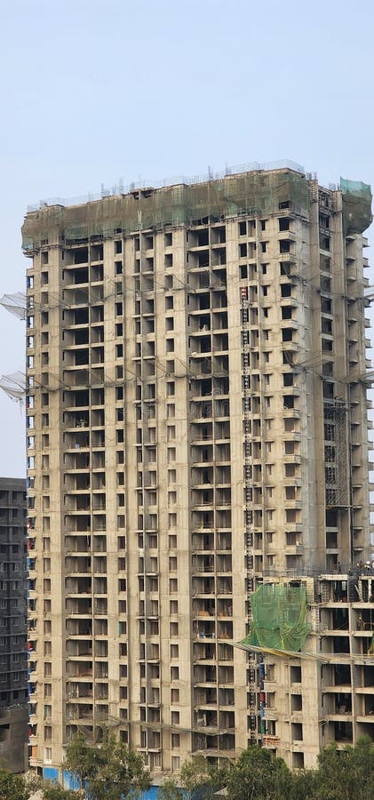 Construction Site at Wakad Pune Stock Photo - Image of facade, brick ...