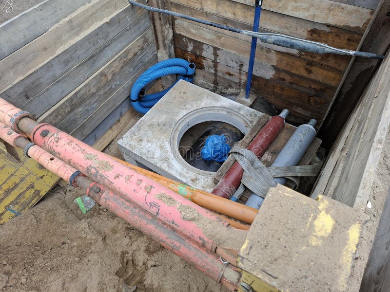 Construction Site of a Water Measuring Point Stock Image - Image of ...