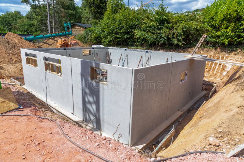 Construction Site with Waterproof Concrete Called White Cellar ...