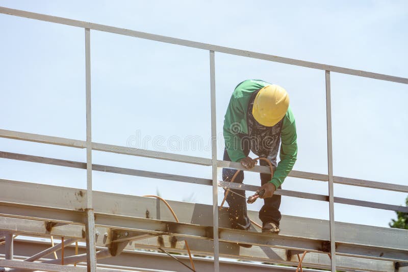 A Construction Workers Installing Beam Formwork. Formwork is Located at ...