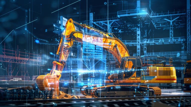 A Construction Site Where Heavy Machinery is Controlled by Advanced ...