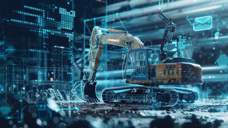 A Construction Site Where Heavy Machinery is Controlled by Advanced ...