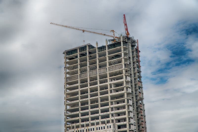 Construction Site on Which To Build High-rise Buildings Stock Photo ...