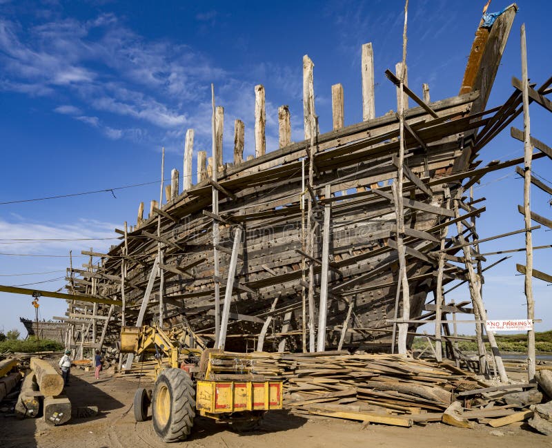 Construction Site with Wooden Framework Stock Image - Image of ...