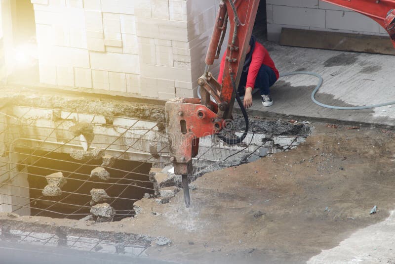 Construction Site with Work Area, Industrial Construction Stock Photo ...
