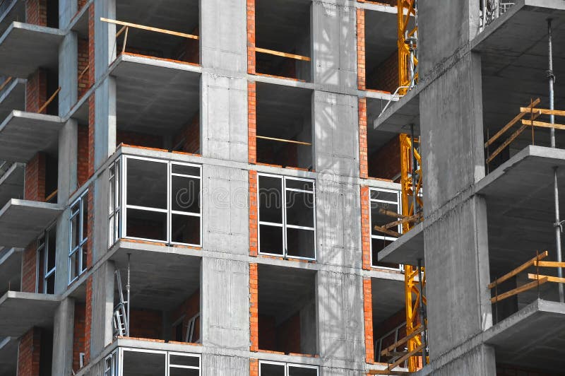 Construction site work stock image. Image of formwork - 158604117