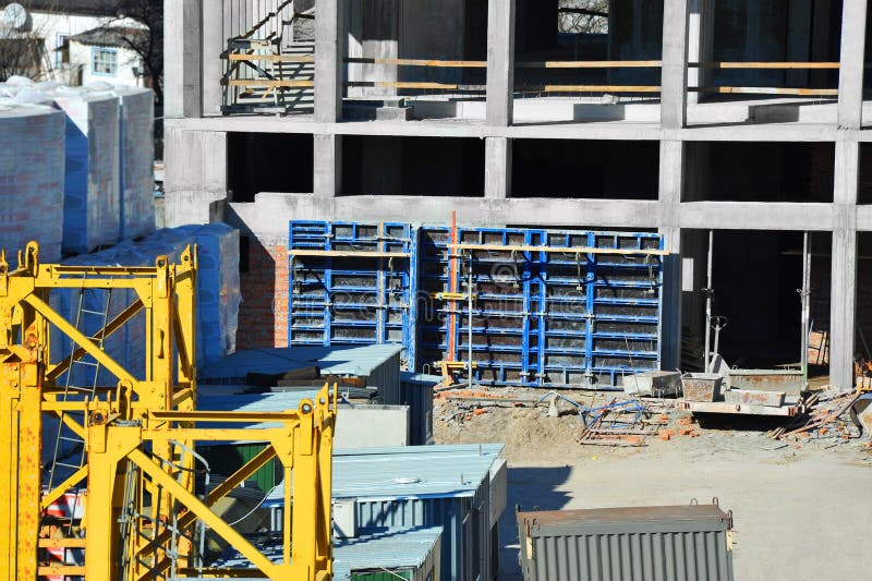 Construction site work stock image. Image of concrete - 114621339
