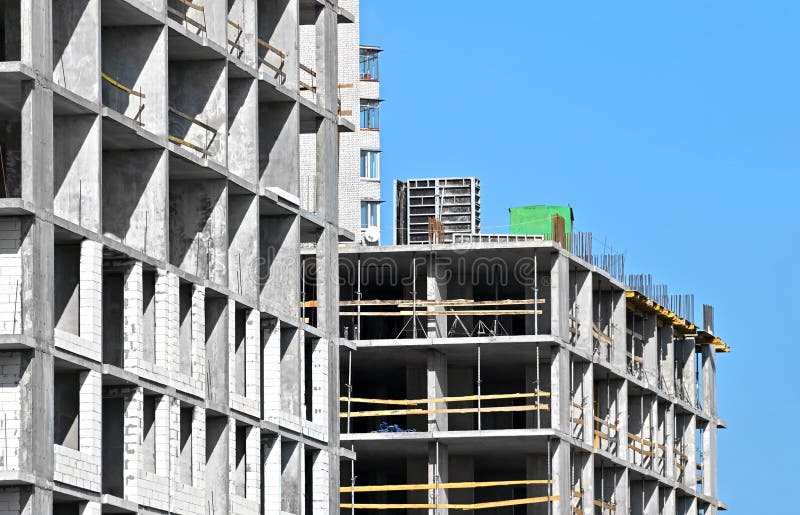 Construction site work stock image. Image of flat, multistory - 202567451