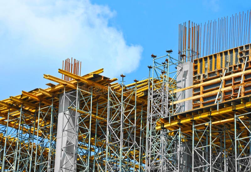 Construction site work stock image. Image of formwork - 161162811