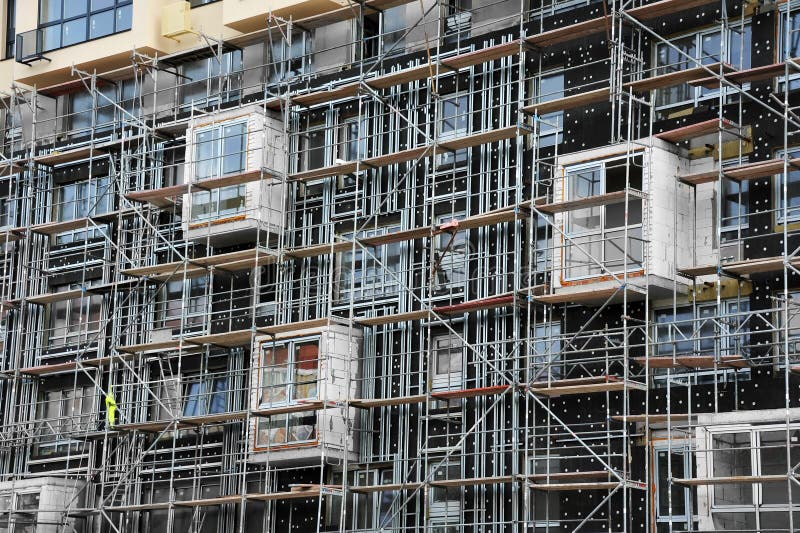 Construction site work stock photo. Image of house, modern - 161486776