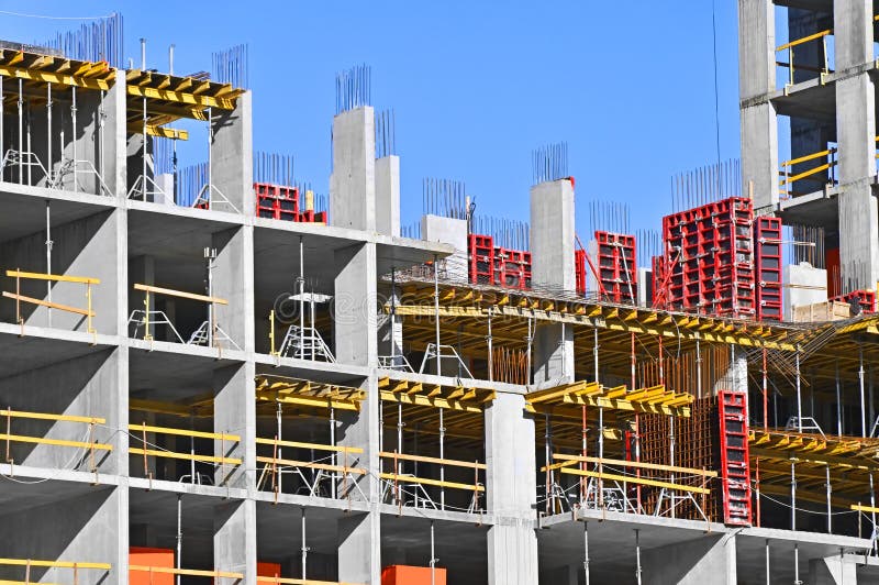 Construction site work stock photo. Image of beam, housing - 230386532