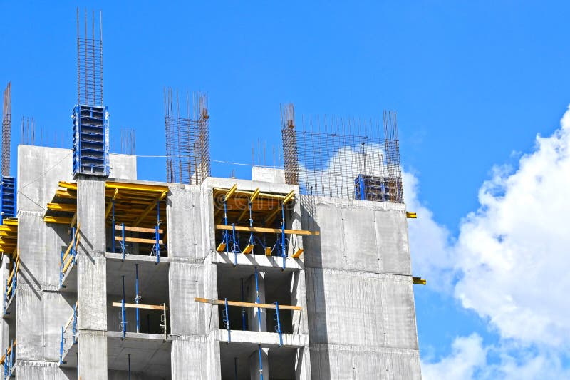 Construction site work stock image. Image of condominium - 232038949