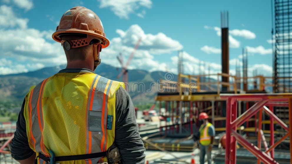 The Construction Site Worker. AI Generated Stock Photo - Image of ...