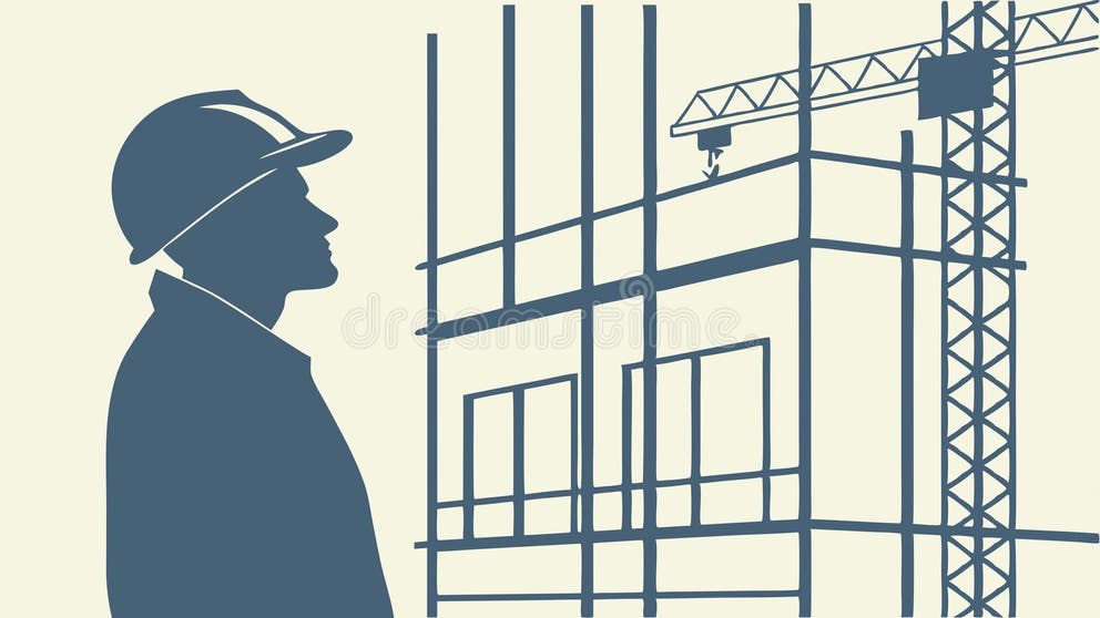 Construction Site with Worker Building Vector, Vector Design Generative ...