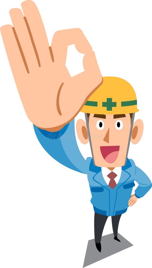 Worker Ok Sign Stock Illustrations – 933 Worker Ok Sign Stock ...