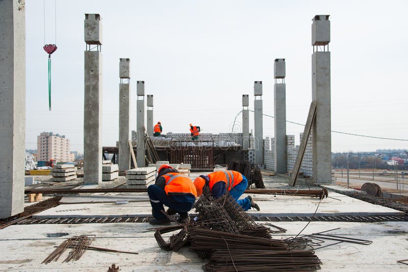 Construction of the New Building Stock Image - Image of work ...