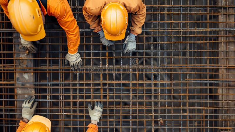 A Construction Site with Workers Using Fall Arrest Systems, Ensuring ...