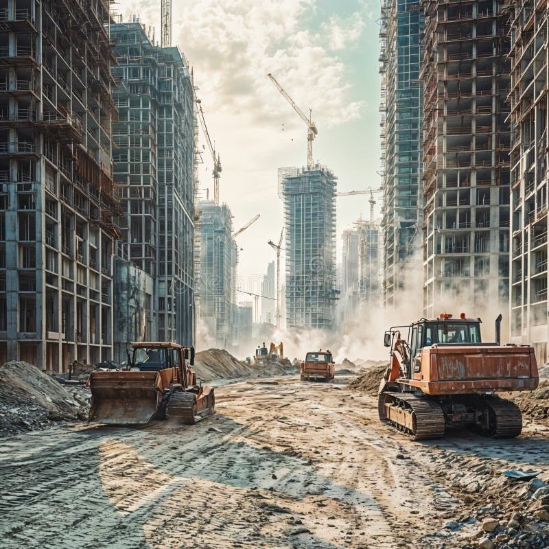 Ai Generated Construction Workers Working Sites Stock Photos - Free ...