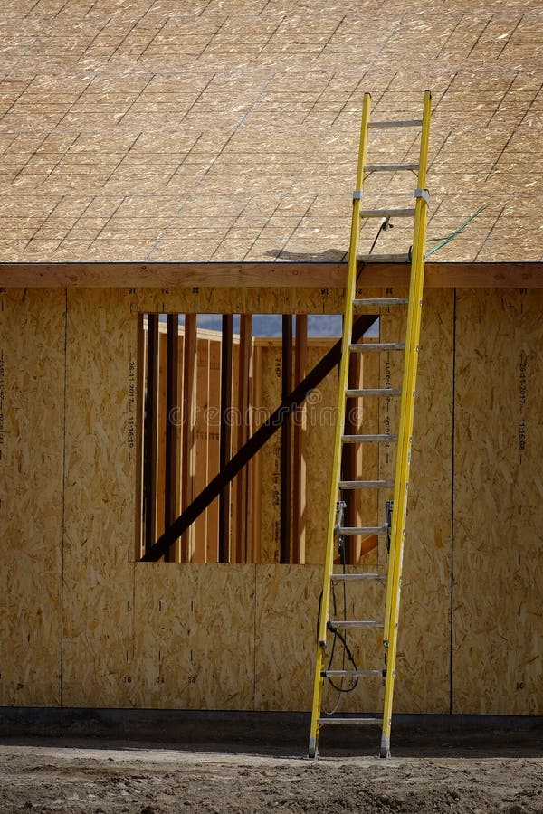 Yellow Ladder stock image. Image of vent, access, circles - 22590519