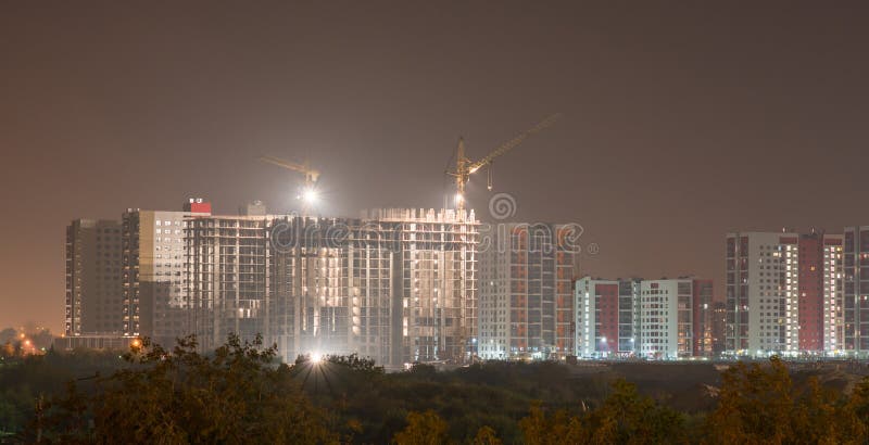 Construction Sites Homes Night View Stock Photos - Free & Royalty-Free ...