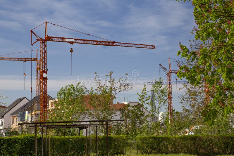 House Construction in the New Development Area, Germany Stock Image ...
