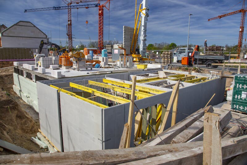 House Construction in the New Development Area, Germany Editorial Stock ...