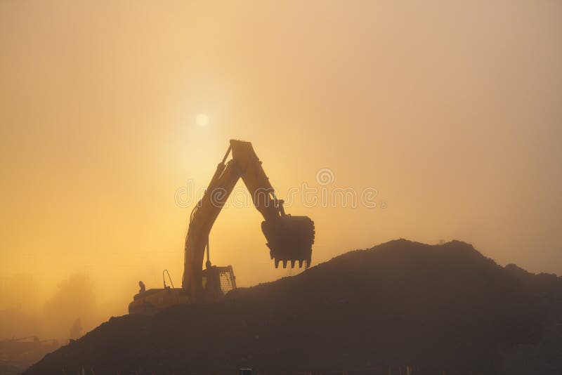 Construction Size in Dusty AIr Stock Photo - Image of dirty, dust ...