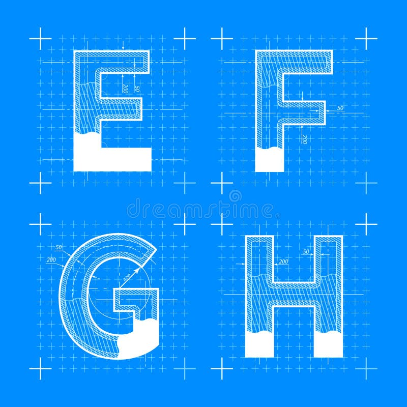 Technical Drawing Letters Stock Illustrations – 179 Technical Drawing ...
