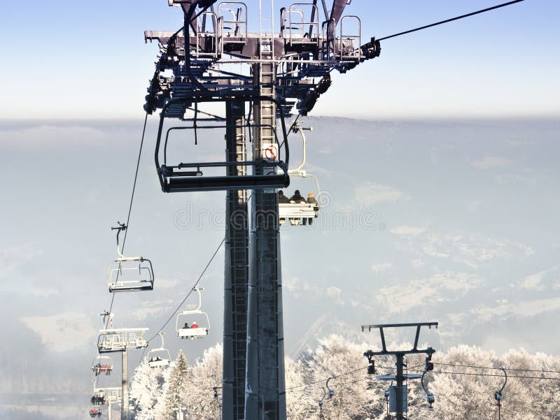 Construction of the Ski Lift Stock Photo - Image of downhill, scrolls ...