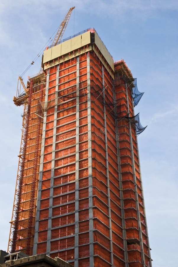 Construction of skyscraper stock image. Image of business - 9710783