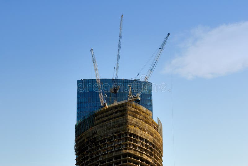 Construction of Skyscrapers Stock Image - Image of architectural ...