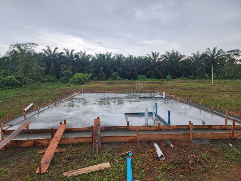 Construction Slab Ground Beam Concrete Stock Photo - Image of concrete ...