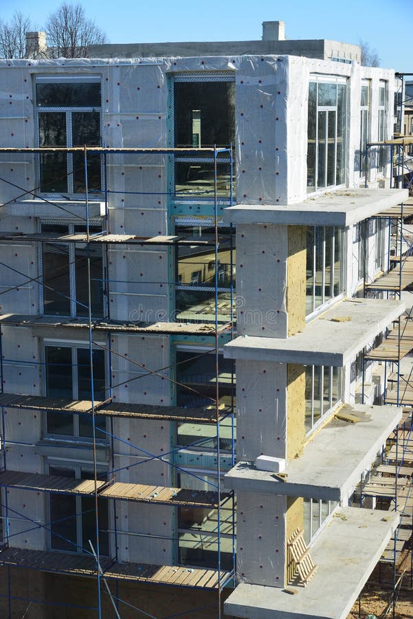 Construction of Small Building Stock Photo - Image of monolithic, small ...