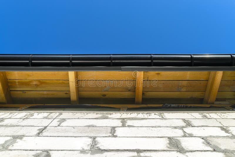 Construction of a Small House Made of White Brick, Visible Gable Roof ...