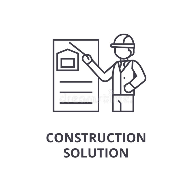 Construction Solution Template Set Stock Vector - Illustration of ...
